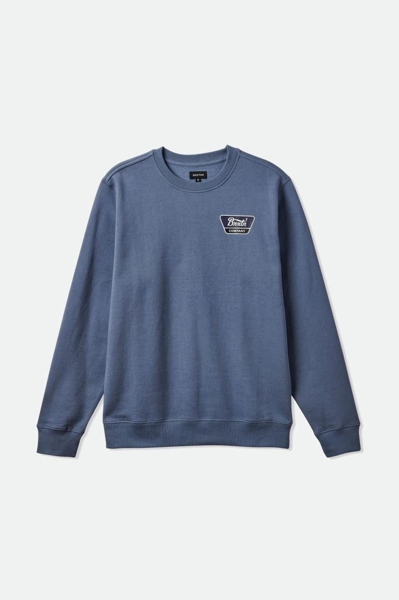 Linwood Crew - Flint Blue/Washed Navy – Brixton Australia