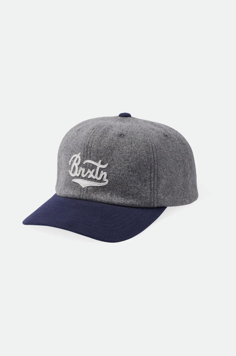 Burt MP Adjustable Hat - Heather Grey/Washed Navy – Brixton Australia