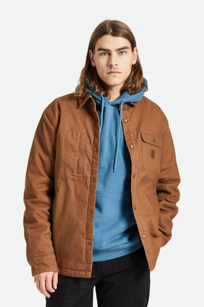 Builders Stretch Flannel Lined Jacket - Bison – Brixton Australia