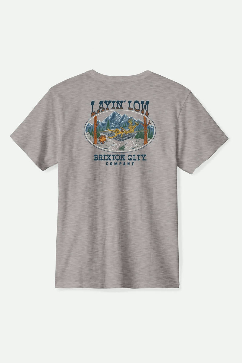 Men's Layin' Low S/S Standard T-Shirt in Heather Grey – Brixton Australia