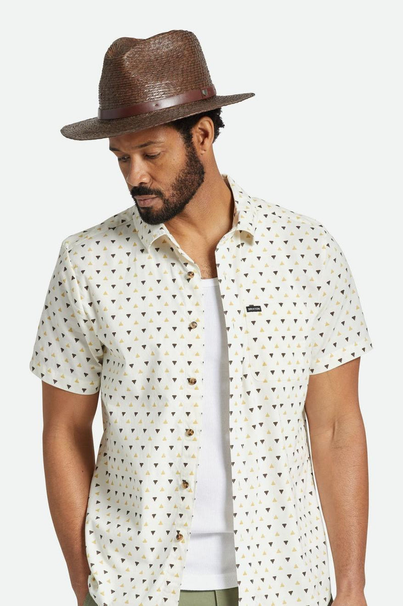 Leigh Straw Fedora - Toffee – Brixton Australia