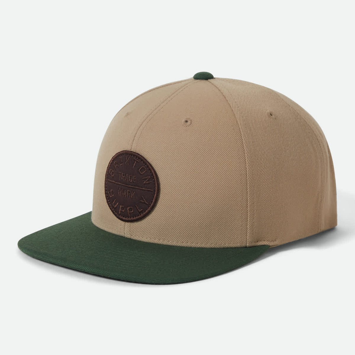 Unisex Oath III Snapback in Khaki/Primal Green – Brixton Australia