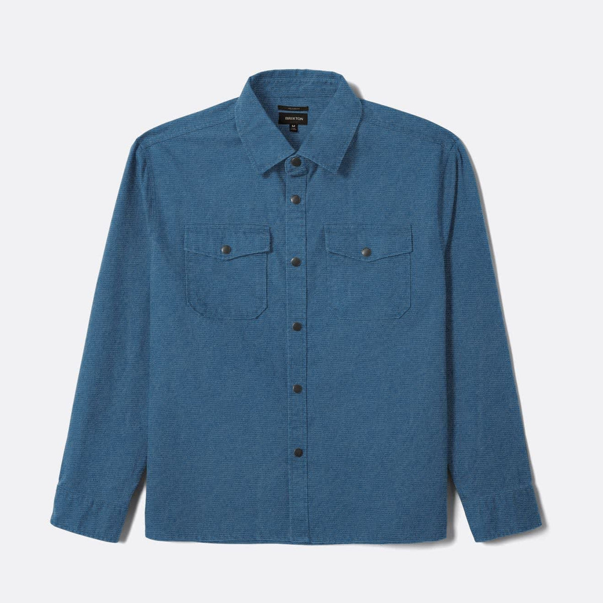 Men's Ash Denim Long Sleeve Overshirt in Denim – Brixton Australia
