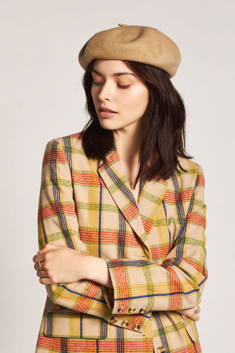 Women's Audrey Felt Beret - Vanilla – Brixton Australia