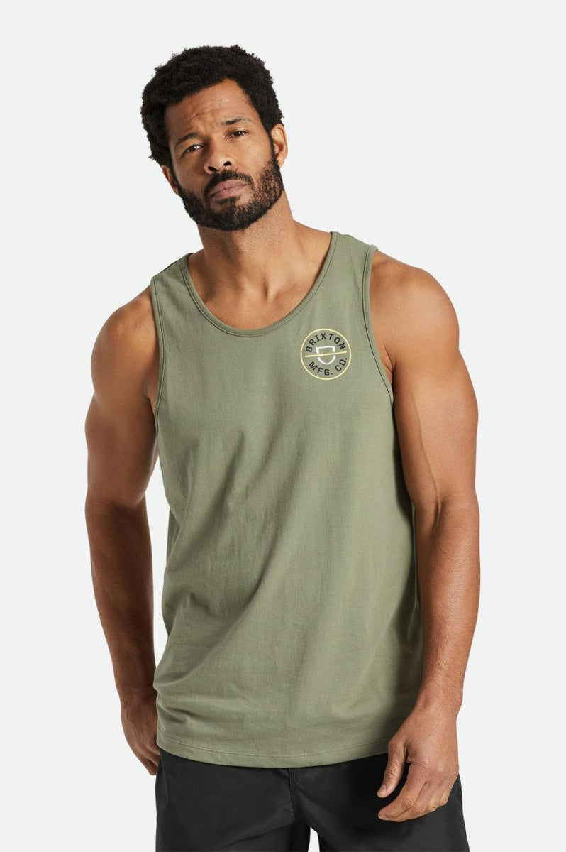 Crest Tank Top - Olive Surplus – Brixton Australia